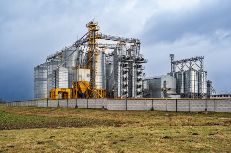 Silos on Agro-industrial Complex with Seed Cleaning and Drying Line for ...