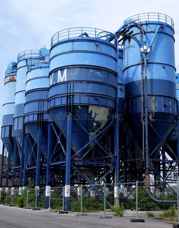 Silos stock photo. Image of heavy, tank, barrel, blue - 56566950