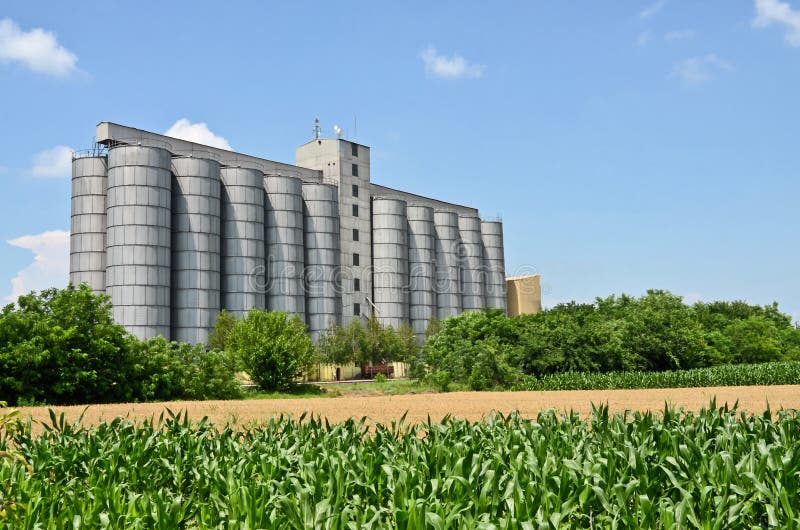 Multiple silos stock image. Image of resource, silos, rural - 5403259