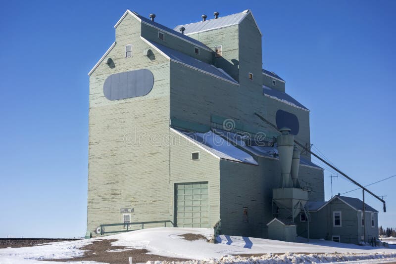 Silos De Madera Alberta Prairies Canada De La Estructura Del Elevador ...