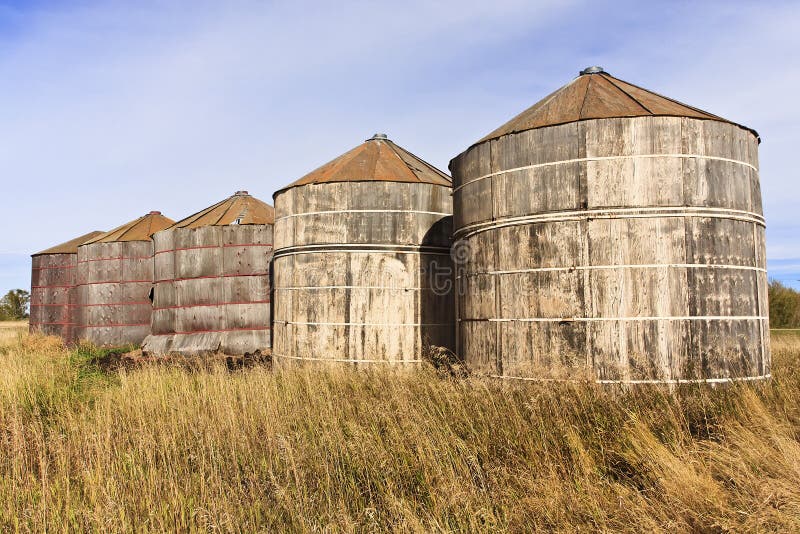Silos Di Immagazzinamento Di Legno Del Granulo Immagine Stock ...