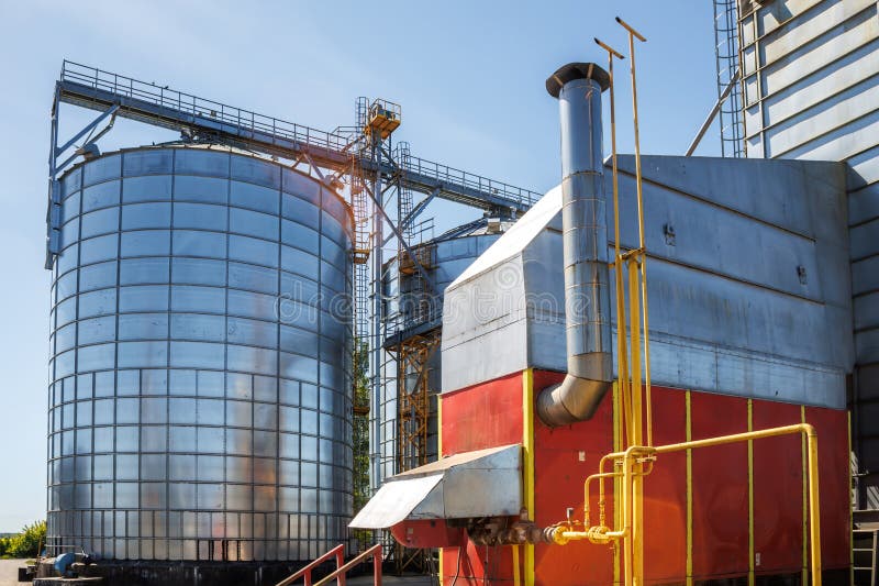 Silos Granary Elevator on Agro-industrial Complex with Seed Cleaning ...