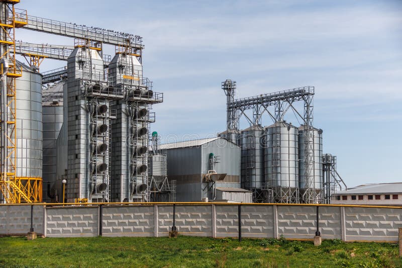 Silos Granary Elevator on Agro-industrial Complex with Seed Cleaning ...