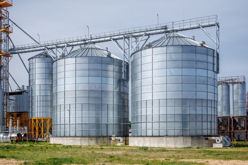 Silos Granary Elevator on Agro-industrial Complex with Seed Cleaning ...