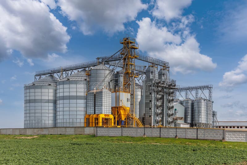 Silos Granary Elevator on Agro-industrial Complex with Seed Cleaning ...