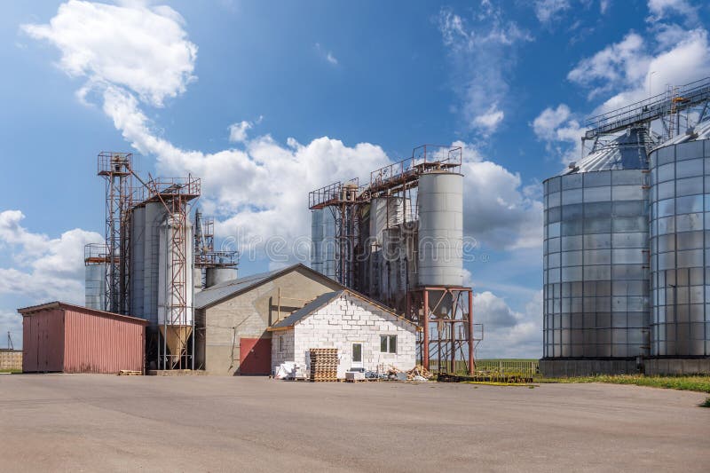 Silos Granary Elevator on Agro-industrial Complex with Seed Cleaning ...