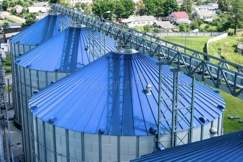 Warehouse for Wheat Grain and Rice Storage. Agriculture Product Storing ...