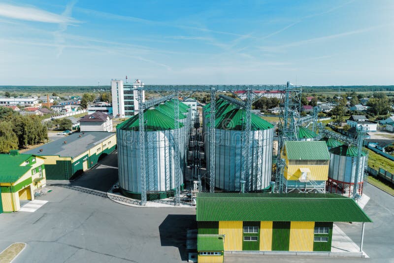 Warehouse for Wheat Grain and Rice Storage. Agriculture Product Storing ...