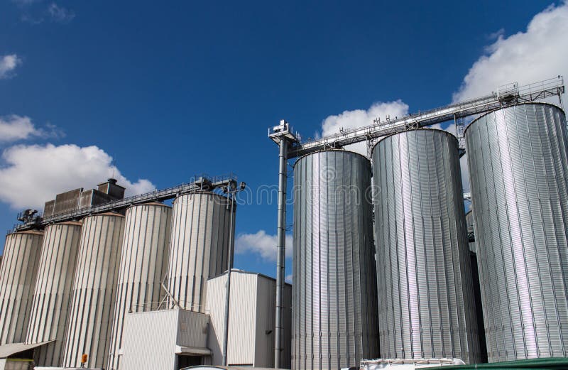 Modern flour mill stock image. Image of company, industry - 16925939
