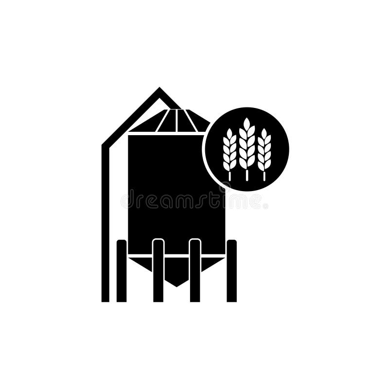 Silos storage icon or logo stock vector. Illustration of decoration ...