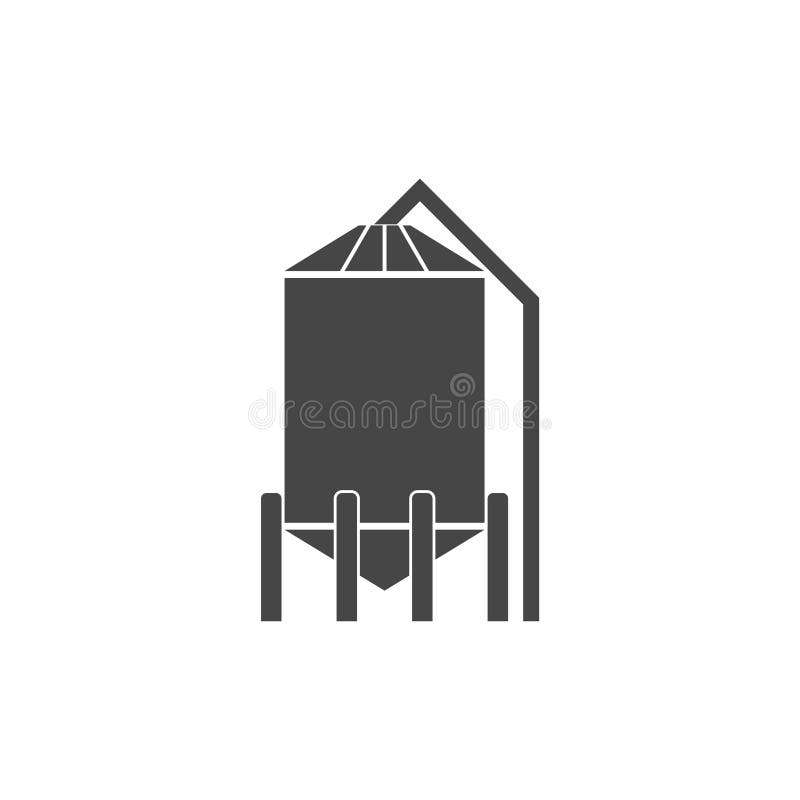 Silos storage icon or logo stock illustration. Illustration of metal ...