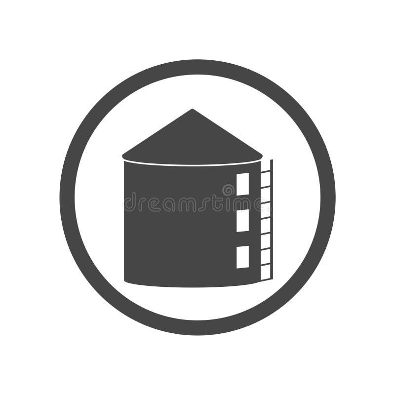 Silos storage icon stock vector. Illustration of architecture - 125096254