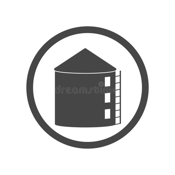 Silos storage icon stock vector. Illustration of architecture - 125096254