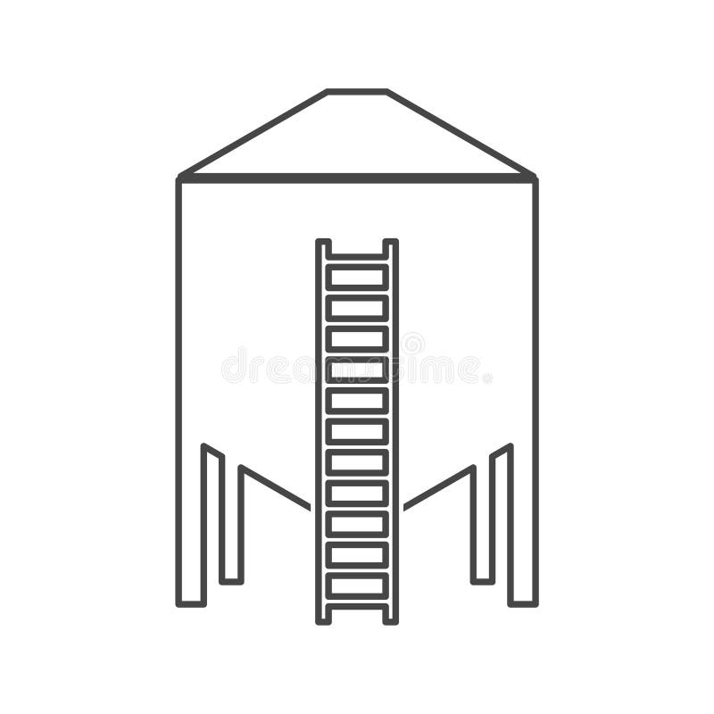Silos storage icon stock vector. Illustration of plant - 172346292