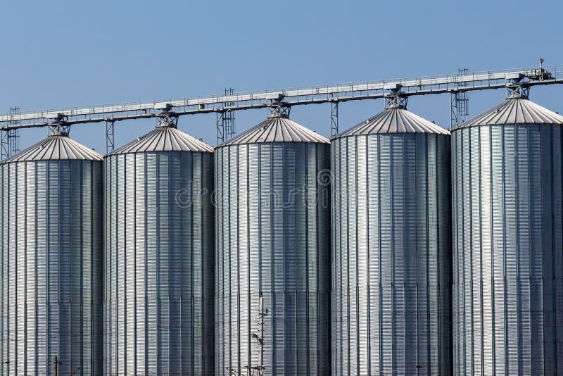 Silos in a warehouse stock photo. Image of agricultural - 39793324