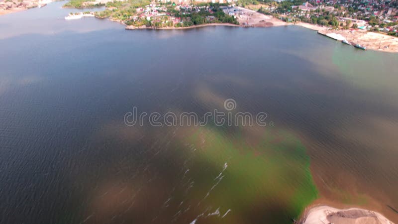 Silt Fields Containing Polluted Water Separated by Ground Stock Footage ...
