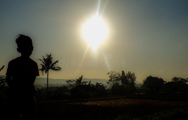 Siluet on person stock image. Image of darkness, sunset - 216362469