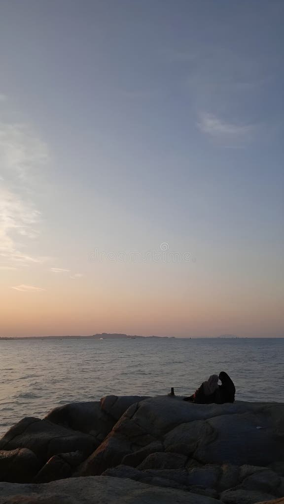 Sunset stock image. Image of siluet, sunset, people - 380049905