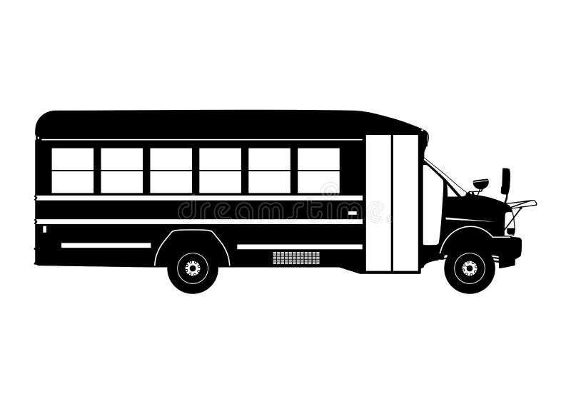Silueta De Bus Escolar. Vector Ilustración del Vector - Ilustración de ...
