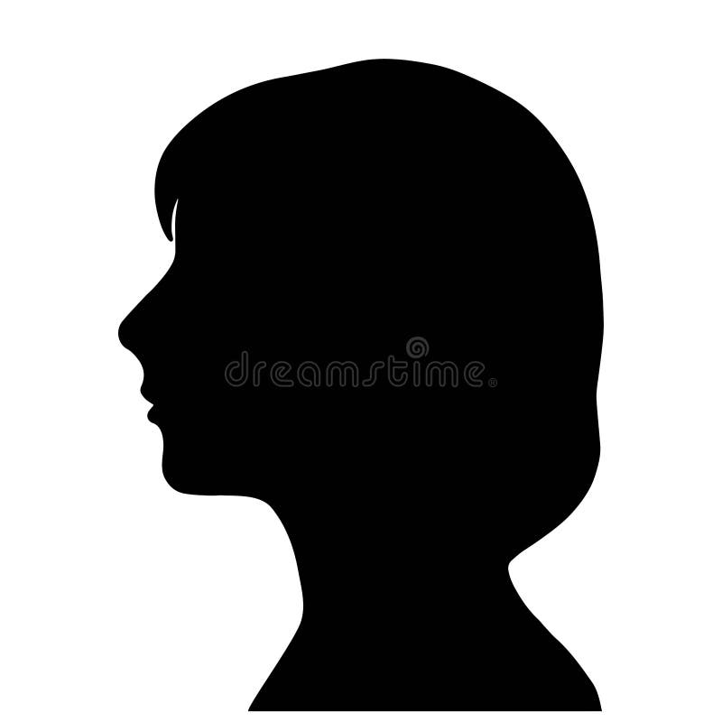 Silueta De Cabeza De Mujer Perfil De Cara De Feminista Ilustración Del Vector Ilustración De