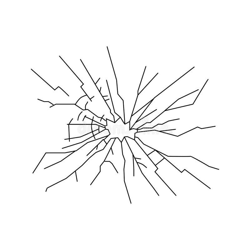 Vidrio quebrado ilustración del vector. Ilustración de creativo - 872836