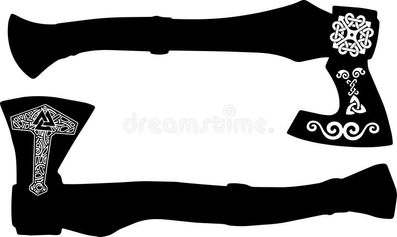 Silueta De Hacha Con Patrones Vectorial Svg Ilustración del Vector ...