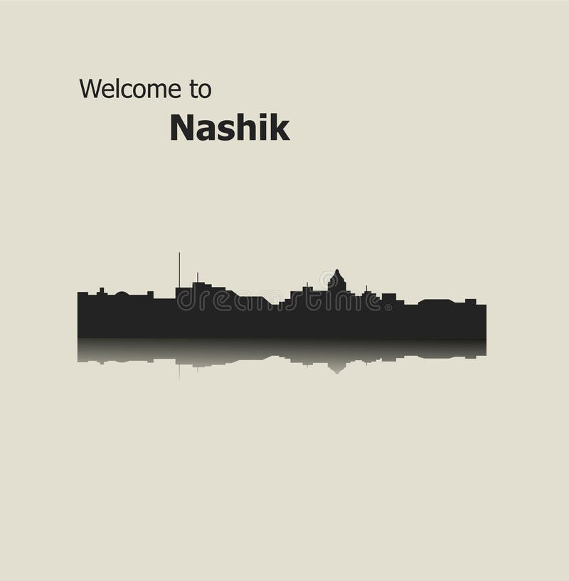 Silueta De La Ciudad De Nashik India Ilustración del Vector ...