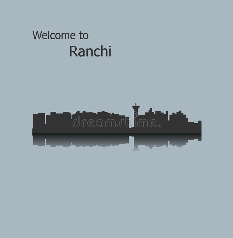 Silueta De La Ciudad De Ranchi India Ilustración del Vector ...