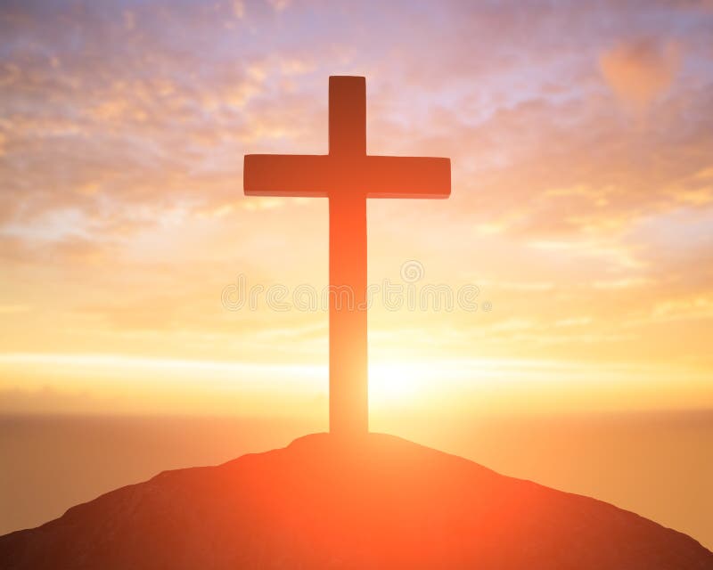 Silueta De La Cruz - Símbolo Del Amor De Dios A La Gente Imagen de ...