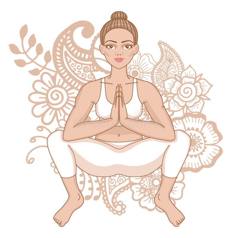 Actitud De Malasana Mujer Que Hace El Ejercicio Para El Cuerpo ... Actitud De Malasana Mujer Que Hace El Ejercicio Para El Cuerpo ...