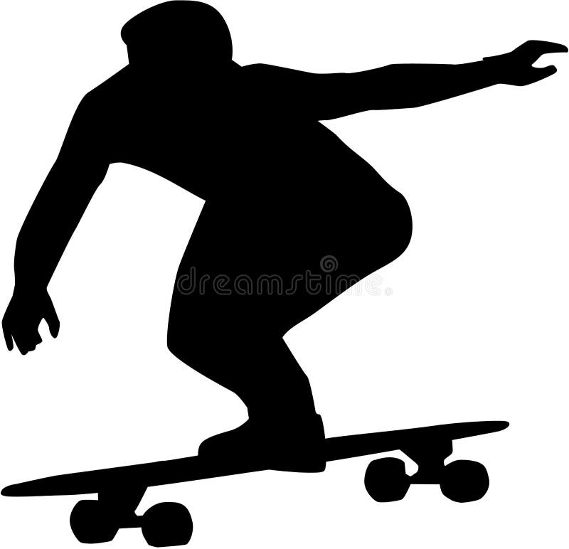 Silueta de Longboarder ilustración del vector. Ilustración de silueta ...