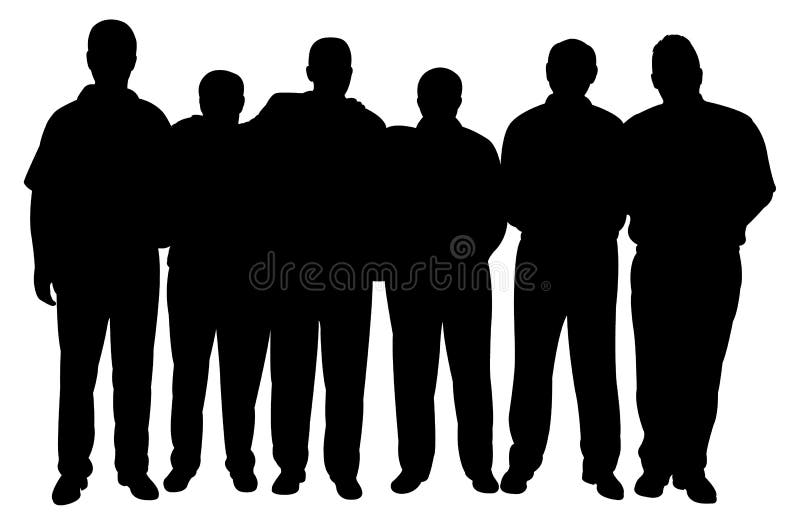 Silueta De Los Amigos - Vector Ilustración del Vector - Ilustración de ...