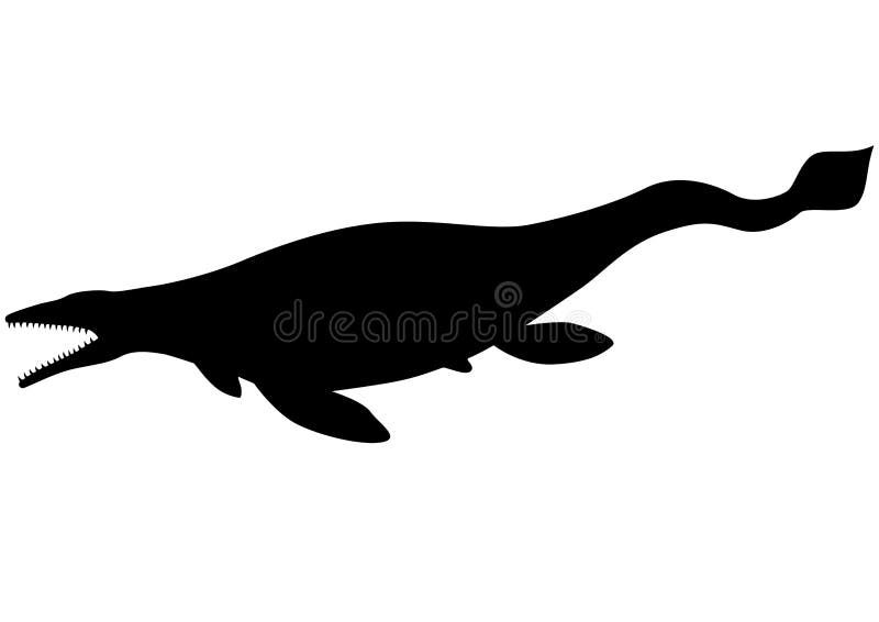 Silueta De Mosasaurus (Tylosaurus) Stock de ilustración - Ilustración ...