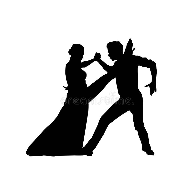 Silueta de pareja de danza ilustración del vector. Ilustración de danza ...