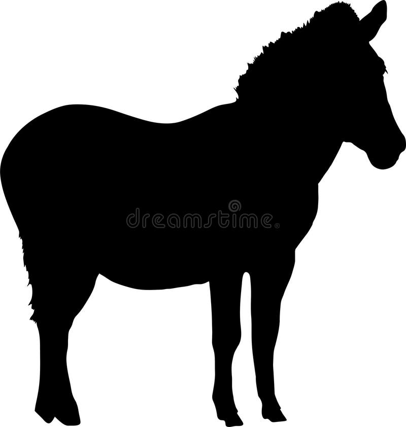 Silueta De Una Cebra Del Desierto Ilustración del Vector - Ilustración ...