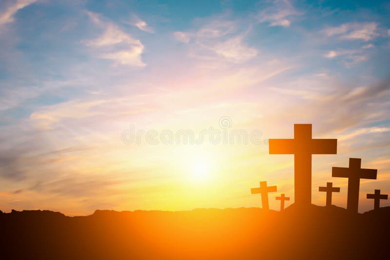 Silueta de una cruz imagen de archivo. Imagen de cristiano - 104535767