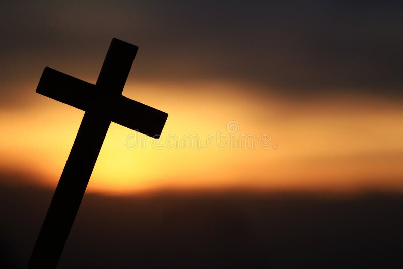 Silueta De Una Cruz De Madera Imagen de archivo - Imagen de cruz, rezo ...
