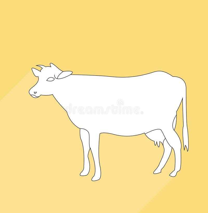 Silueta de vaca ilustración del vector. Ilustración de vaca - 295974651