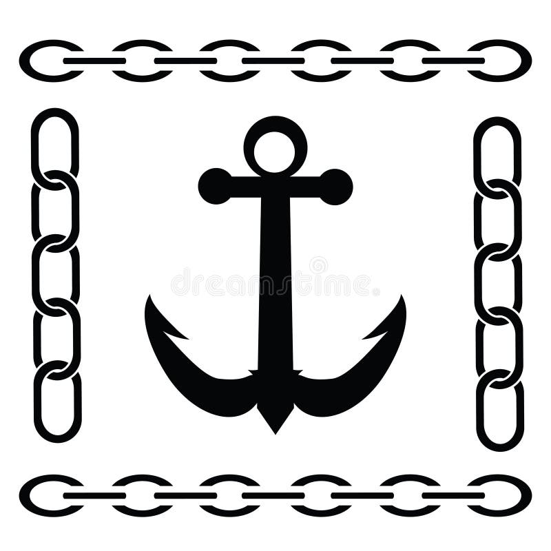 Silueta del ancla ilustración del vector. Ilustración de flotador ...