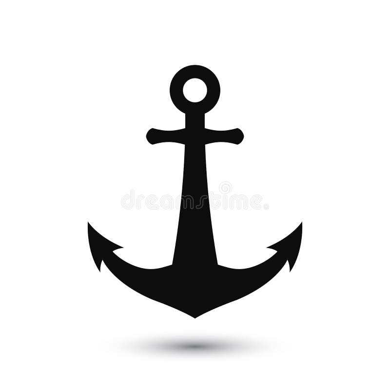 Silueta Del Ancla De PrintSimple Ilustración del Vector - Ilustración ...
