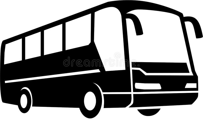 Silueta del bus turístico stock de ilustración. Ilustración de pasajero ...