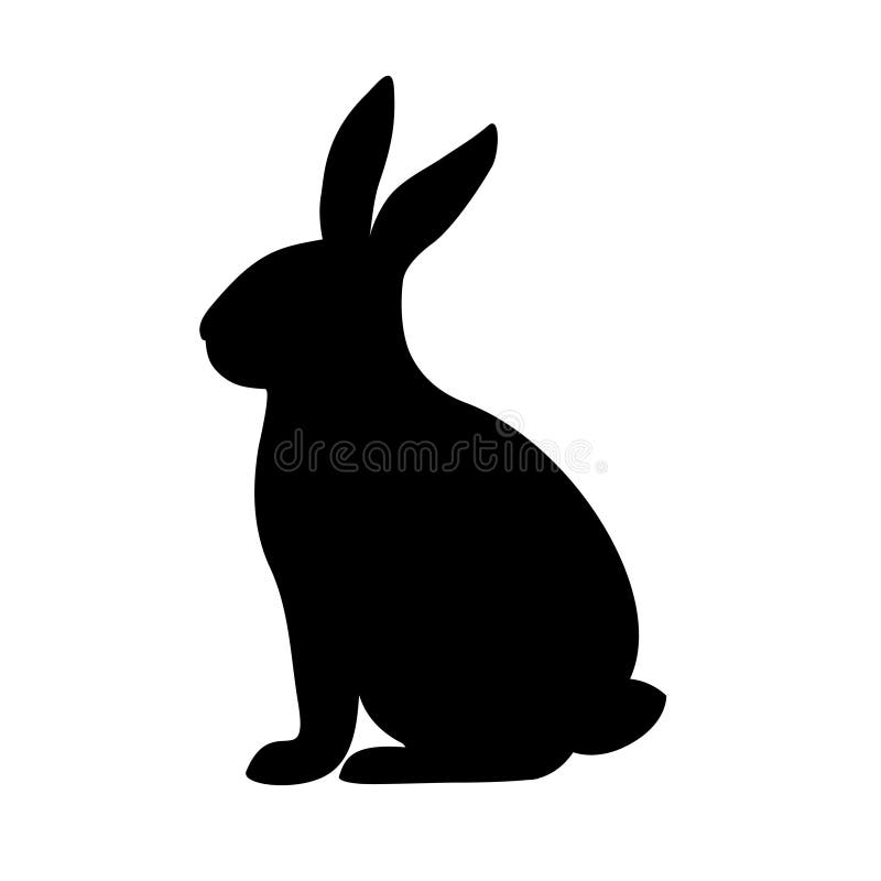 Silueta del conejo ilustración del vector. Ilustración de mascotas ...