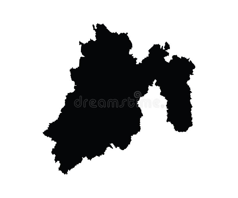 Silueta Del Mapa De Estado De México Stock de ilustración - Ilustración ...