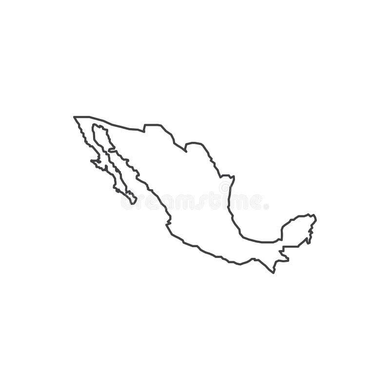 Silueta del mapa de México ilustración del vector. Ilustración de ...