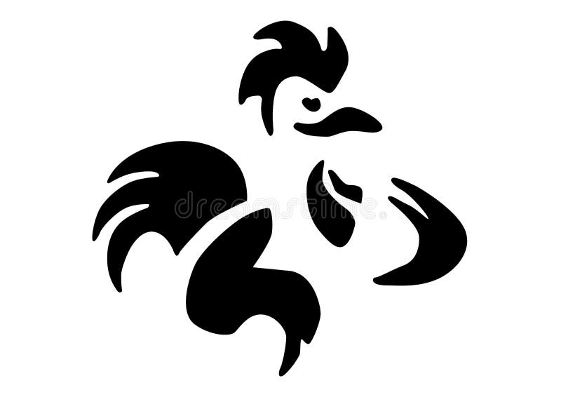 Silueta del pollo ilustración del vector. Ilustración de formato ...