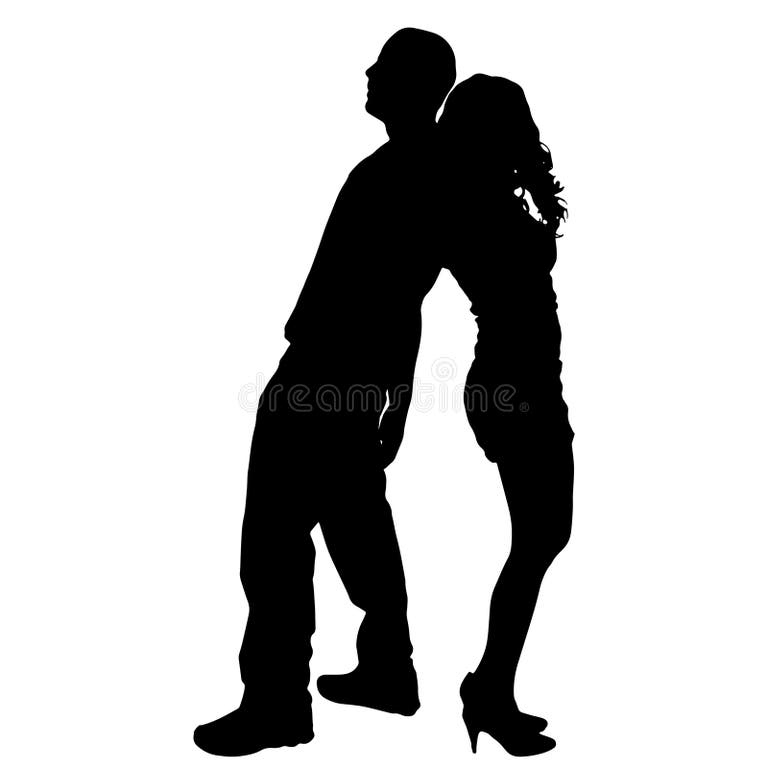 Silueta Del Vector De Pares Ilustración del Vector - Ilustración de ...