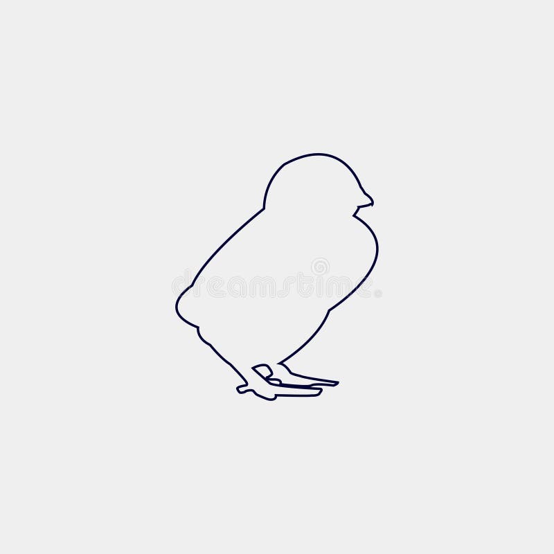Silueta Del Vector De Un Pollo En Un Fondo Blanco Stock de ilustración ...