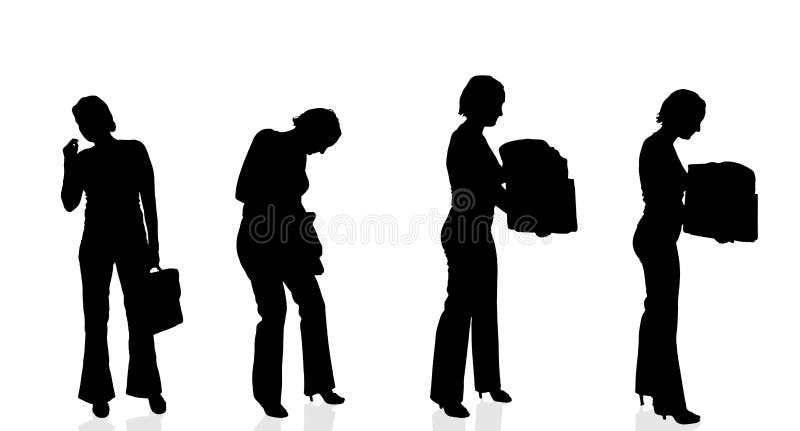 Silueta Del Vector De Una Empresaria Ilustración del Vector ...