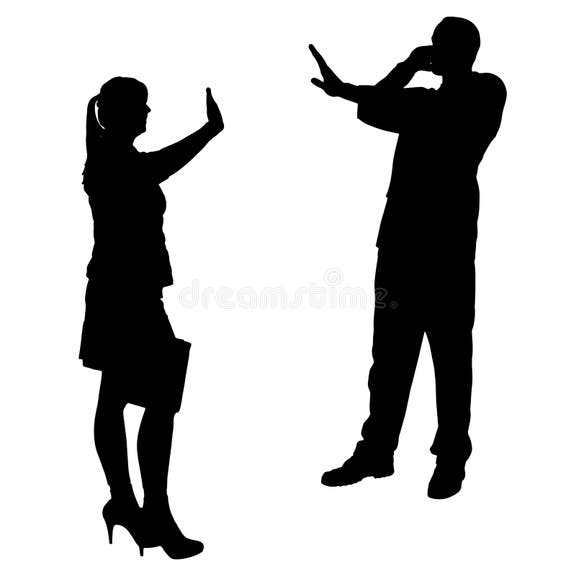 Silueta Del Vector De Una Gente Ilustración del Vector - Ilustración de ...