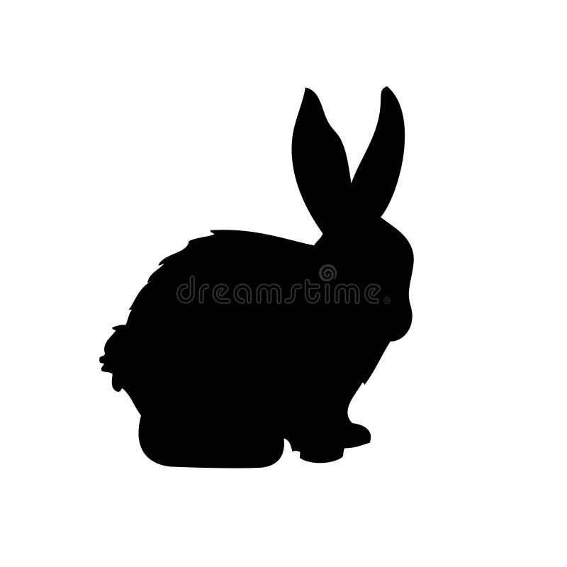 Silueta Del Vector Del Conejo Ilustración del Vector - Ilustración de ...
